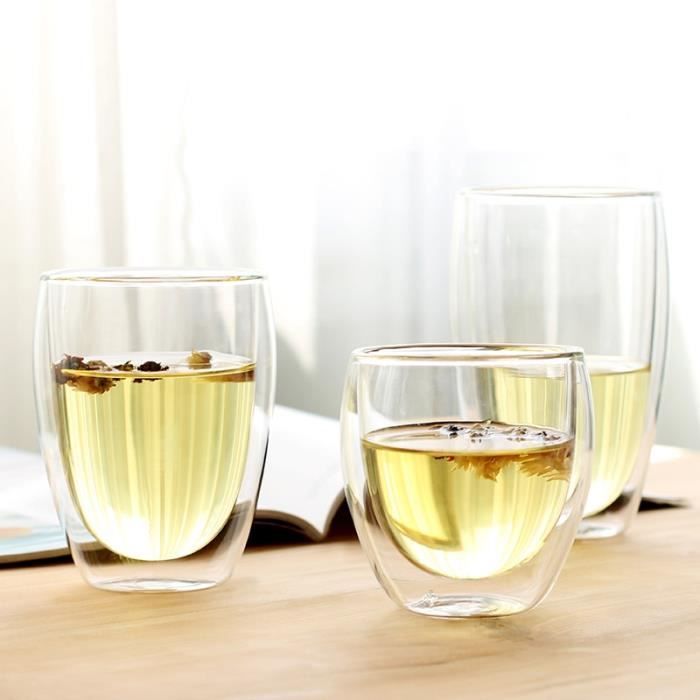 Café,Tasse en verre transparente avec double paroi cœur,gobelet bodum thule de bière,de café,de ...