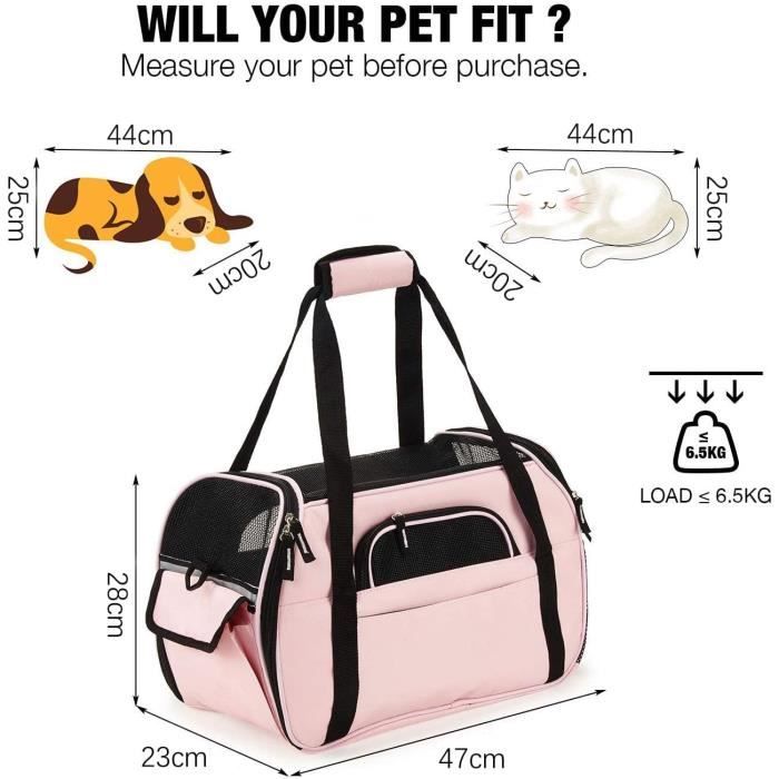 Kaka mall Sac de Transport pour Chat, Sac à Maiandoulière Démontable ...