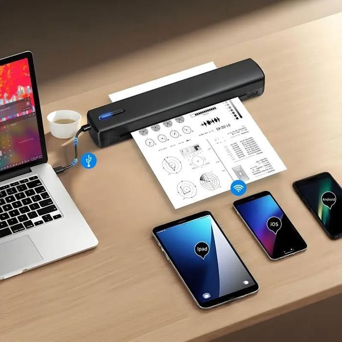 Imprimante Thermique Portable A4 - Altrius - Bluetooth & USB - Format ...