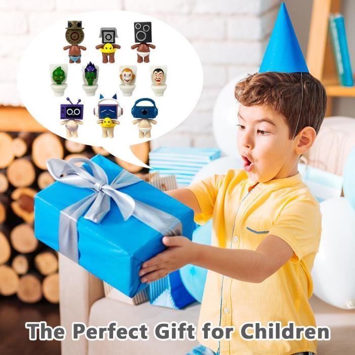 Skibidi Toilet Cake Toppers, 10 Pièces Happy Birthday Topper Mini ...