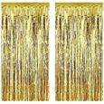 WOVTE 2 PCS Rideaux à Franges en clinquant métallique, Rideau de toile ...