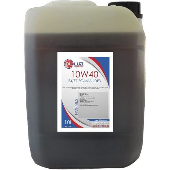 Huile moteur poids lourd 10W40 E4-E7 SCANIA LDF3-10 litres[839 ...