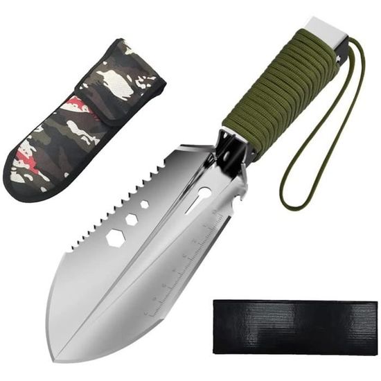 Mini Pelle de Camping, 8 en 1Pelle de Survie Multifonction, Pelle de ...