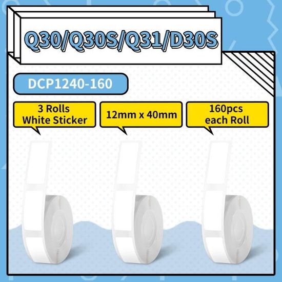 Gommette,bande autocollante transparente pour imprimante d'étiquettes ...