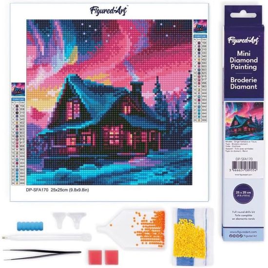 Figured‘Art Mini Diamond Painting Broderie Diamant 25X25Cm Toile ...