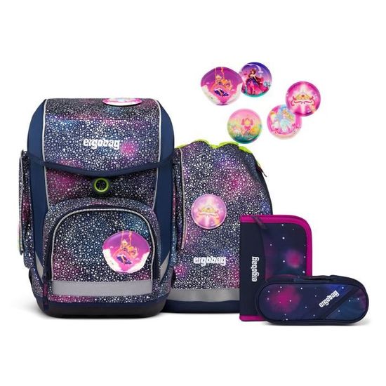 Ergobag Super Reflex Glow-Edition Cubo-Set 5-teilig Bärlaxy [200507] - sac d'école cartable bleu ...