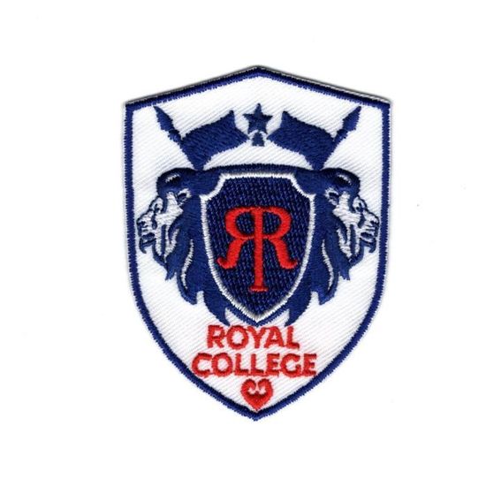 Patch Ecusson Thermocollant Royal college coloris blanc 4,50 x 6 cm ...