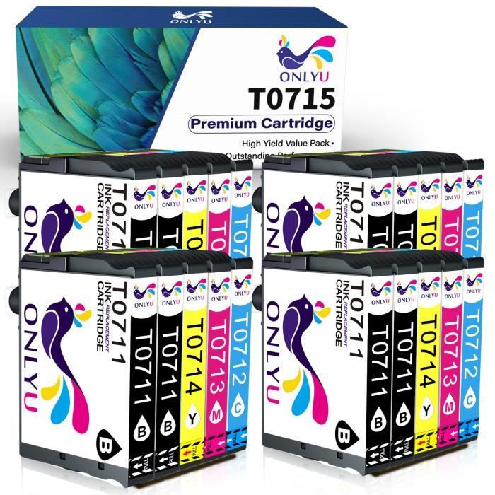 20 PACKS Cartouche Rechange pour Epson T0711 T0715 pour Epson Stylus ...