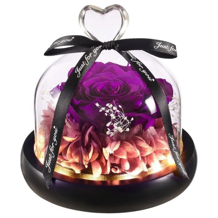 FLEUR STABILISEE - FLEUR ETERNELLE Véritable rose éternelle - Cadeau de ...