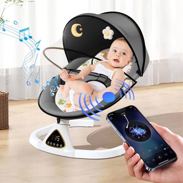 Transat Bébé, Balancelle Bebe Electrique de 0-12 Mois, Charge Maximale ...