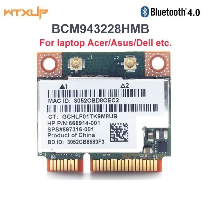 Carte Mini pci e wi fi 802.11a-b-g-n, 300 mb-s, adaptateur sans fil ...