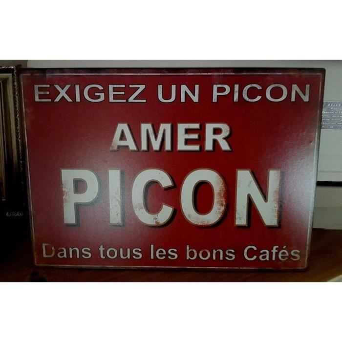 Plaque « amer picon » 30*21 cm - Cdiscount Maison