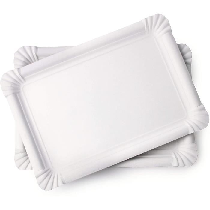 Lot de 20 Plateaux en Carton Blanc Plateaux de présentation pour ...