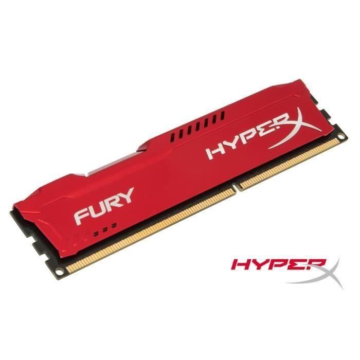 HyperX FURY Red DDR3 8Go, 1333MHz CL9 240-pin DIMM - HX313C9FR/8 ...
