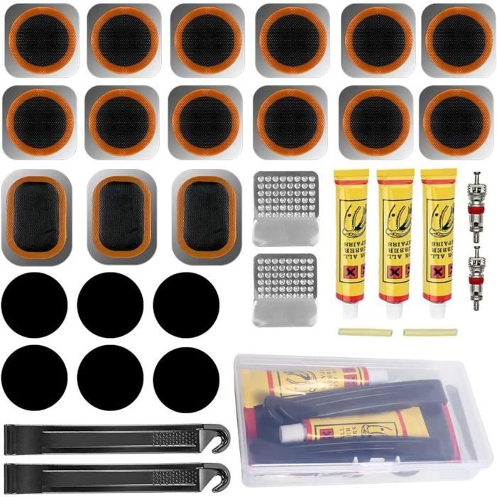 Kit Reparation Velo 32Pcs Kit Rustine Velo Portable Kit de Réparation ...