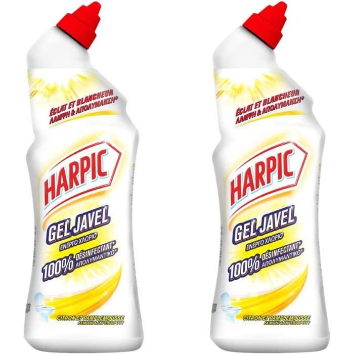 Gel Wc Javel 750 Ml (Lot De 2, Eclat Et Blancheur Citron Pamplemousse ...