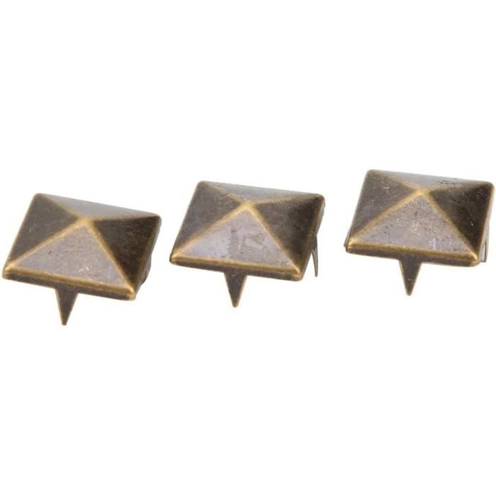 100 Pièces Rivet Pyramidal, Décoration Rivet Punk Rivet 4 Clous En ...