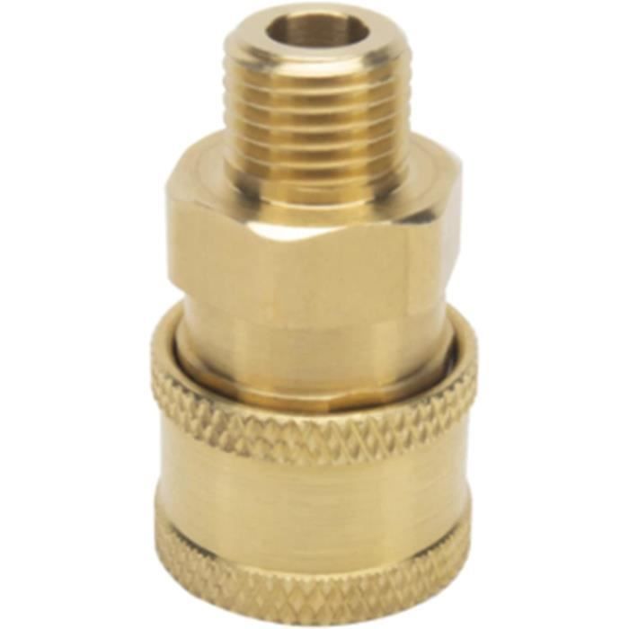 Raccord Rapide 1-4 Raccords De Nettoyeur Haute Pression Mâle Fileté Laiton Tuyau D'Arrosage ...