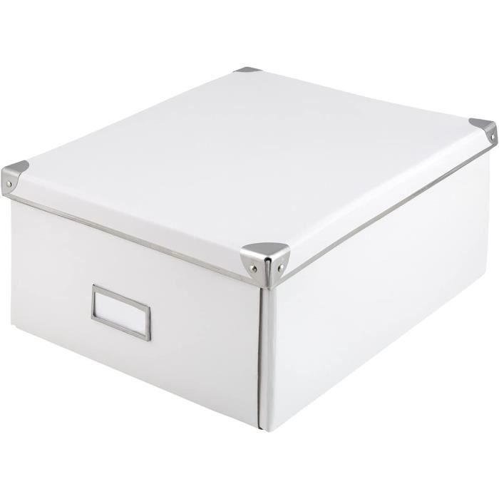 Boîte de rangement en carton rigide avec couvercle renforcé en métal ...