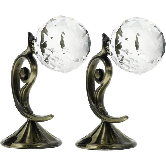 2 Pièces Crochet De Rideau En Cristal Embrasse Pour Rideau Muraux ...