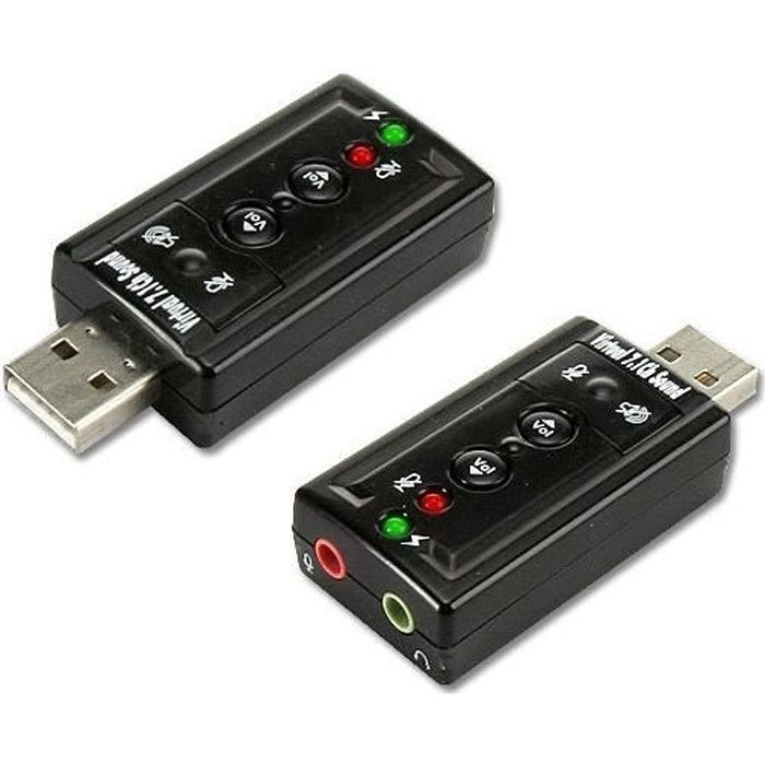Adaptateur USB-audio Connectland AD-USB-TO-AUDIO-MIN - Noir - Cdiscount ...