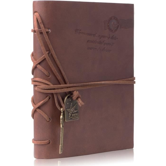 Carnet de voyage – journal carnet de notes rétro notebook cahier en pu ...