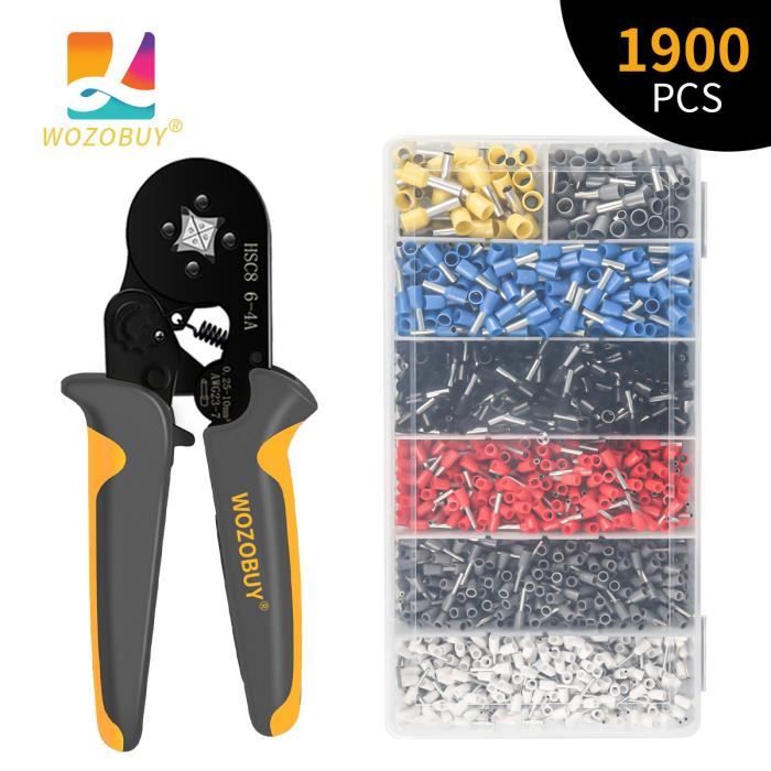 Pince outil,Kit d'outils de sertissage de virole, pince à sertir carrée-hexagonale auto ...