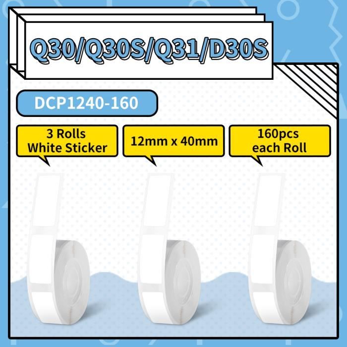 Gommette,bande autocollante transparente pour imprimante d'étiquettes ...