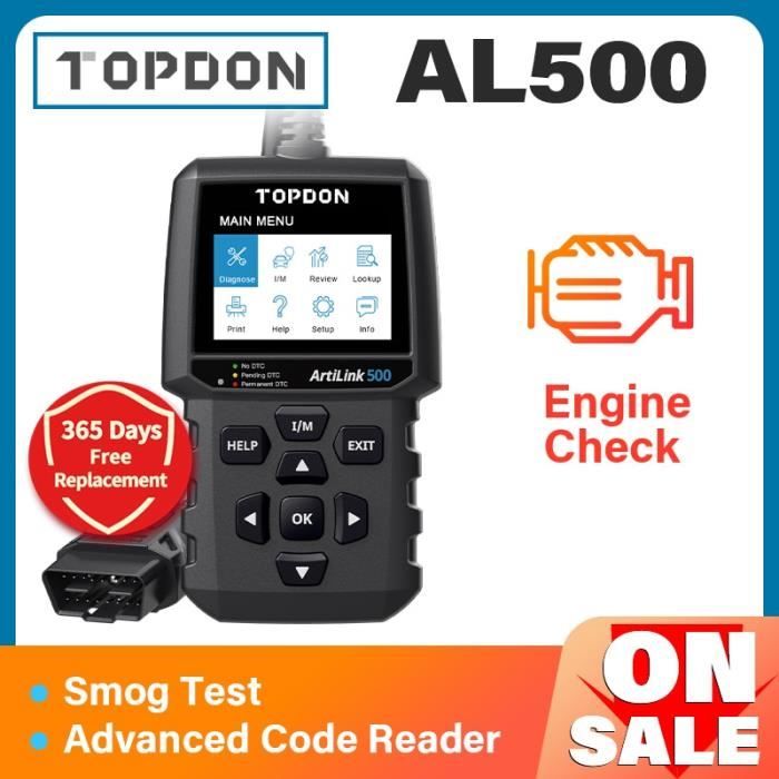 Topdon al500 - Outil de diagnostic automobile, Lecteur de code de ...