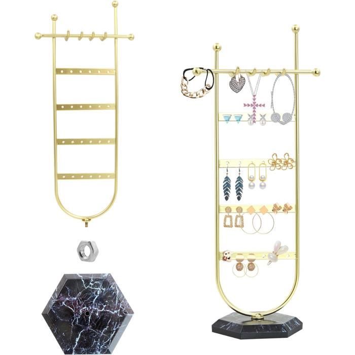 Présentoir Bijoux Porte Boucles Support D´Or Rangement 5 Couches Métal ...