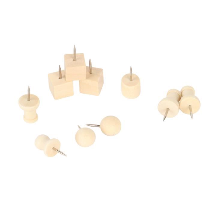 Fdit punaises 30 pièces en bois punaise en bois naturel Durable facile ...