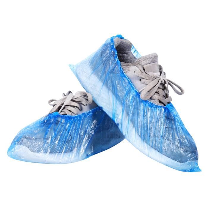 PIXNOR 100pcs Couvre-chaussures Couvre-bottes jetables imperméables ...