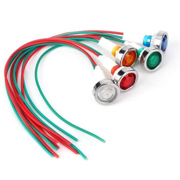 Qiilu Voyant LED 15pcs DC12V 10mm LED Voyant d'alimentation de la lampe ...