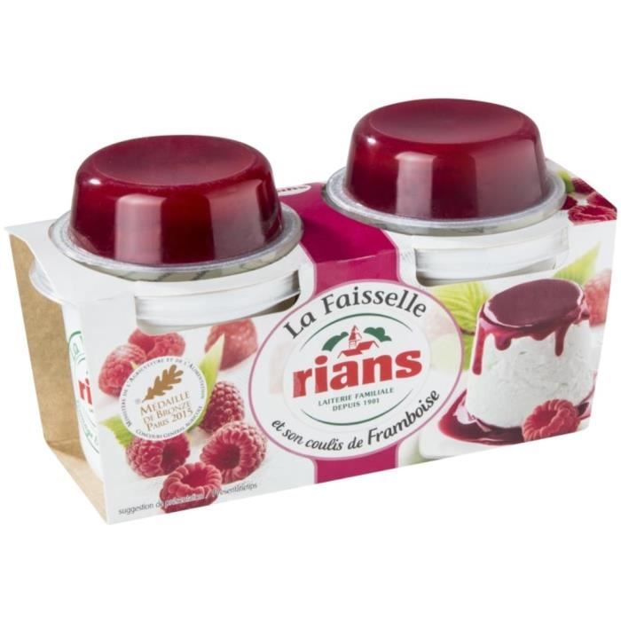 Faisselle coulis framboise 2x120g Rians - Cdiscount