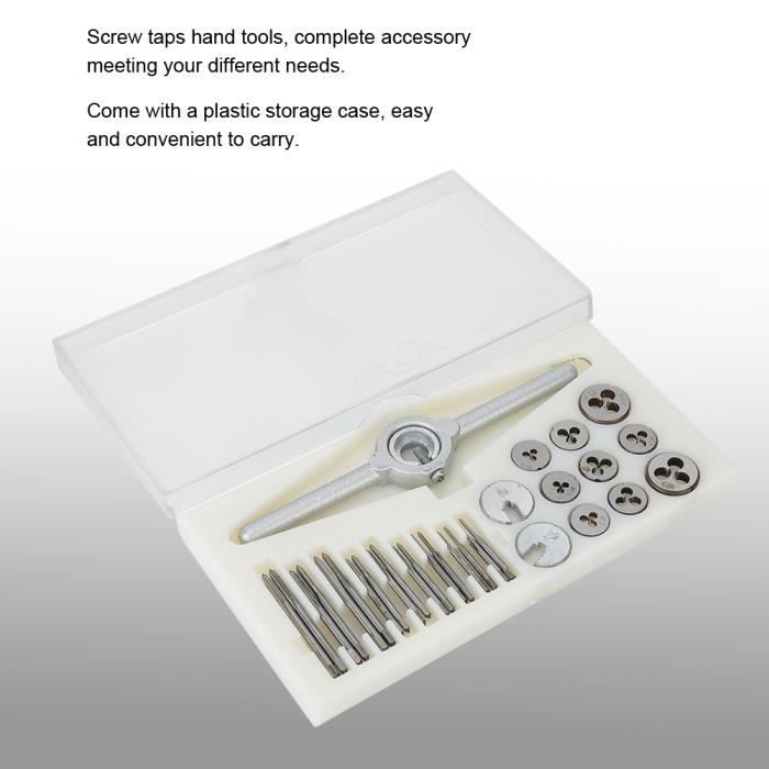 SURENHAP Taraud à vis Jeu de tarauds et filières à vis en métal, Kit d'outils manuels de ...