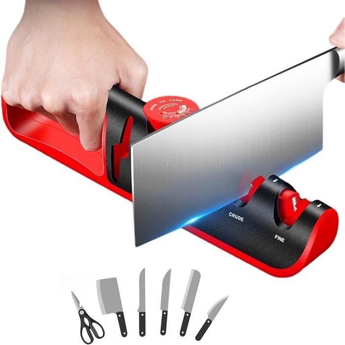 Aiguiseur Couteaux Professionnel À 3 Niveaux, Aiguiseur Couteaux, Affuteur Couteau, Eguiseur De ...