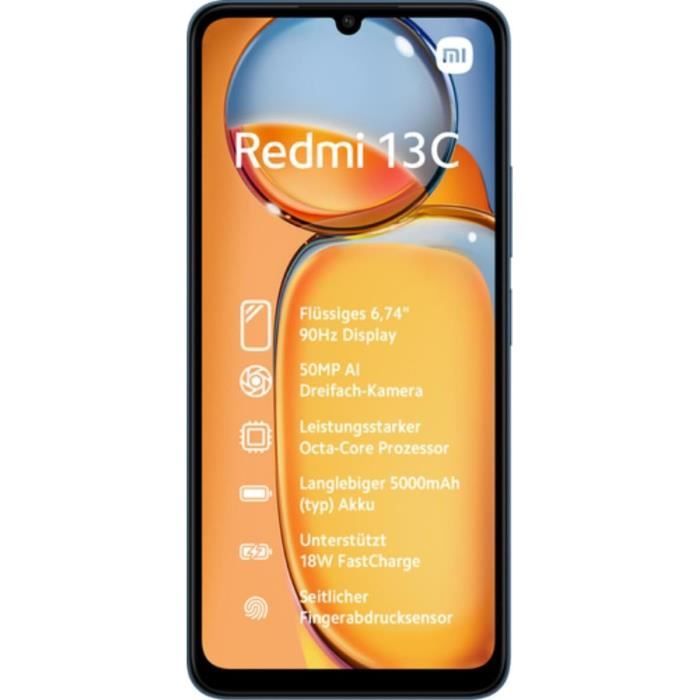 Xiaomi Redmi 13C 4GB RAM 128GB ROM Version Globale Navy Blue - Cdiscount Téléphonie