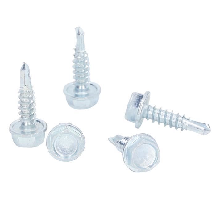 YOSOO Kit d'assortiment de vis autoperceuses 250 pièces vis auto-perceuses en acier au carbone ...