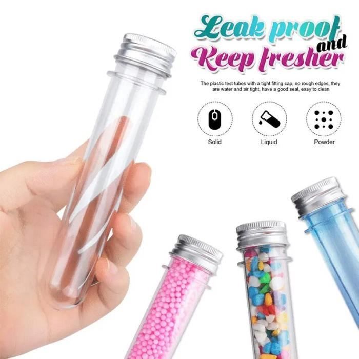 Vase - soliflore,Tubes à essai en plastique transparent avec bouchons à ...