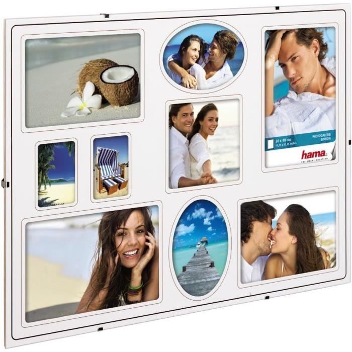 Cadre Photo "Clip-Fixe" (Sans Bordure, 30 X 40 Cm, Verre Normal) Blanc ...