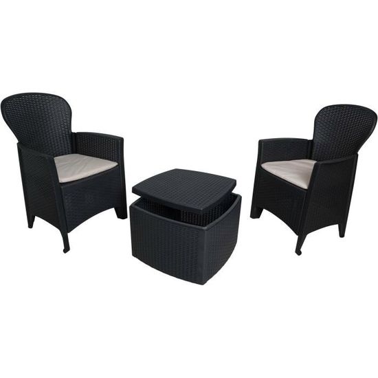 Dmora - Set salon d’extérieur Napoli, Salon de jardin composé de 2 ...