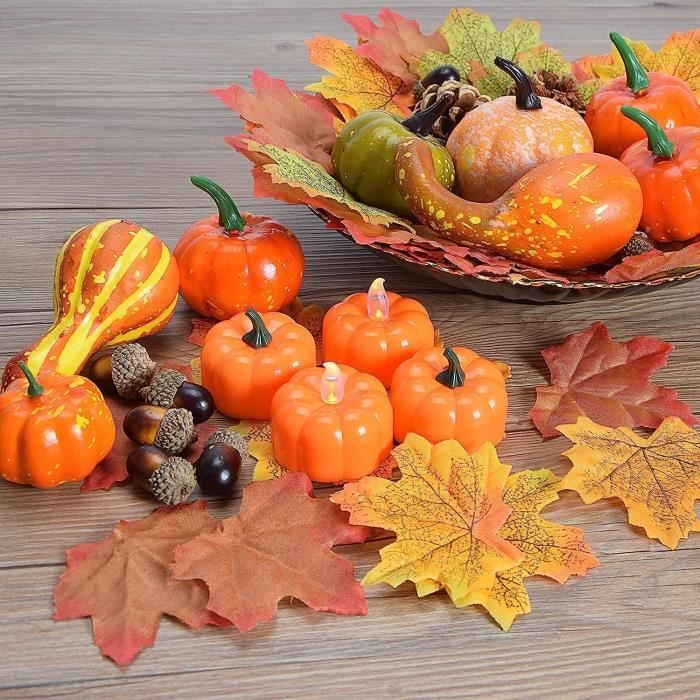 Lot de 100 citrouilles artificielles pour décoration d'automne ...
