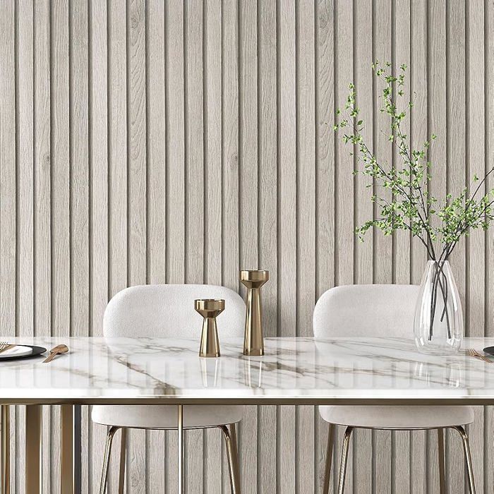 Papier Peint Bois Gris Panneau Mural Bois 3D Effet Papiers Peints ...