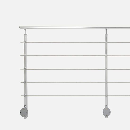 Kit garde-corps Inoline 2m fixation latérale - JARDIPOLYS - PACK ALU ...