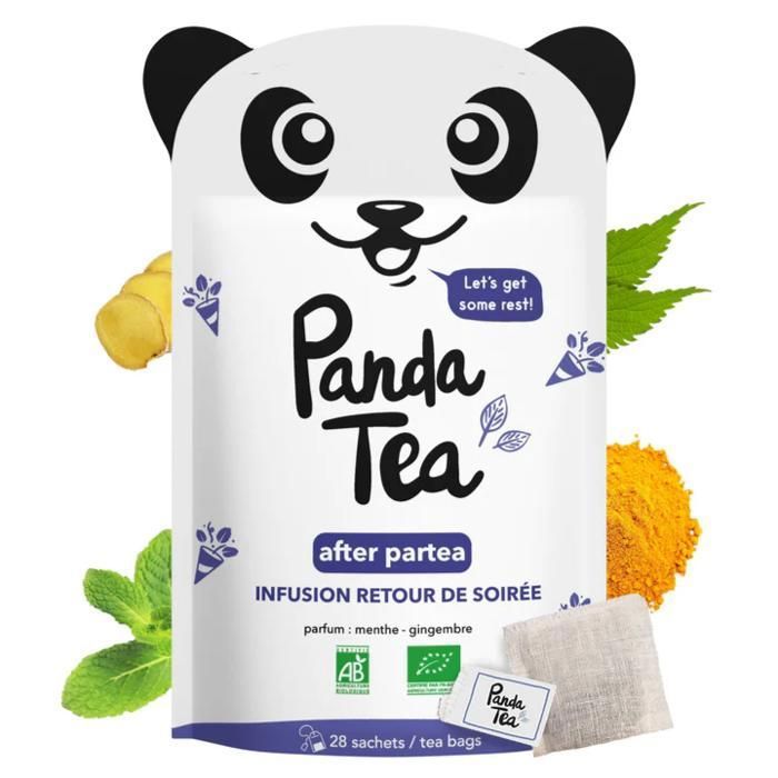 Panda Tea - After Partea - Infusion Retour de Soirée - BIO - 28 sachets ...