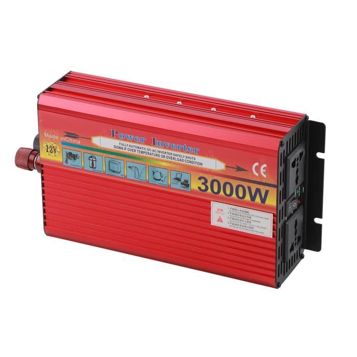 Ashata convertisseur de puissance 3000W 12V à 220V UPS Convertisseur d'onduleur d'alimentation ...