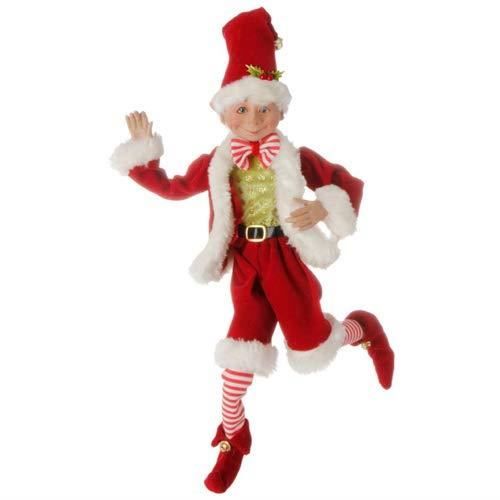 16 inch Posable Elf in Santa Outfit christmas Decor by Raz Imports ...