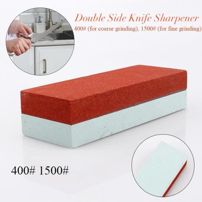 Pierre à aiguiser 400 # 1500 # aff?tage de pierre à aiguiser de rasoir - Cdiscount Jardin