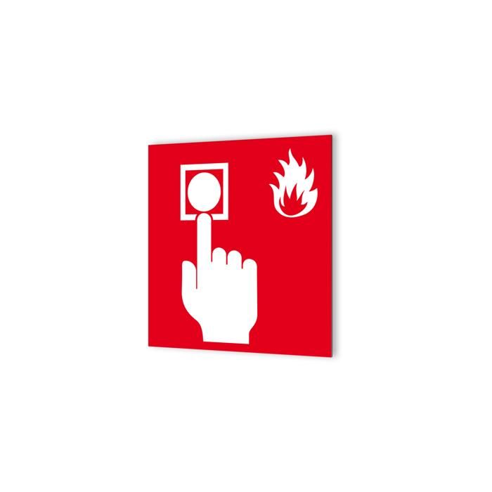 Panneau signalétique - Pictogramme lutte incendie en Dibond 20 x 20 cm ...