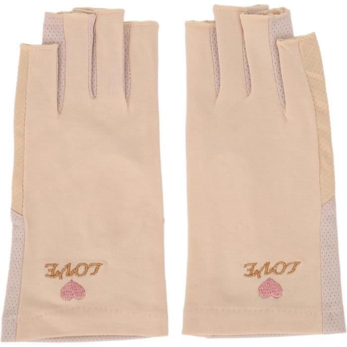 Gants De Manucure Respirants Pour Lampe À Ongles, Sans Doigts En Fiber ...